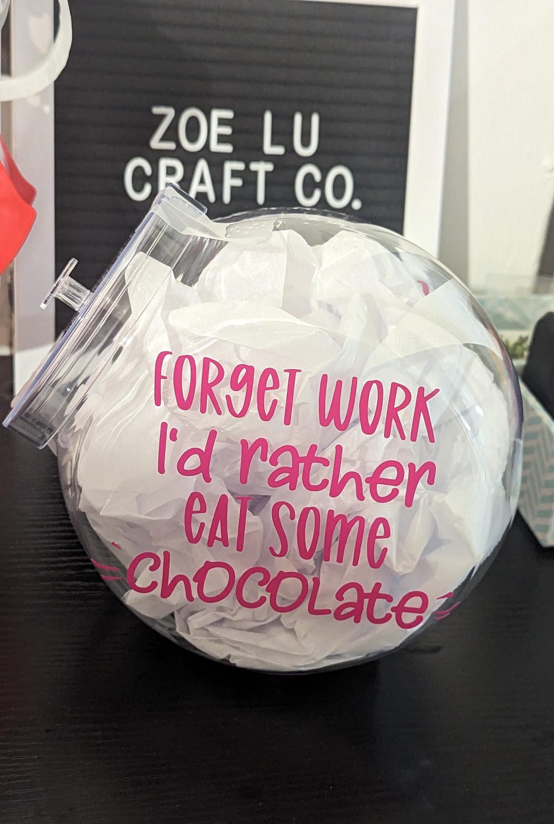 Custom Snack Quote Acrylic Candy Jar - Etsy
