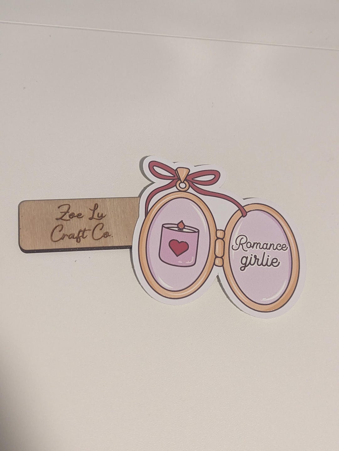 Romance Book Girlie Locket Vinyl Sticker - Etsy