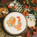 Orange Dala Rooster Cross-stitch Pattern - Etsy