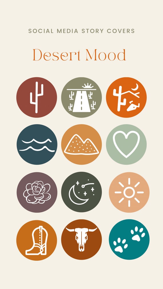 Desert Mood Highlight Covers - Etsy