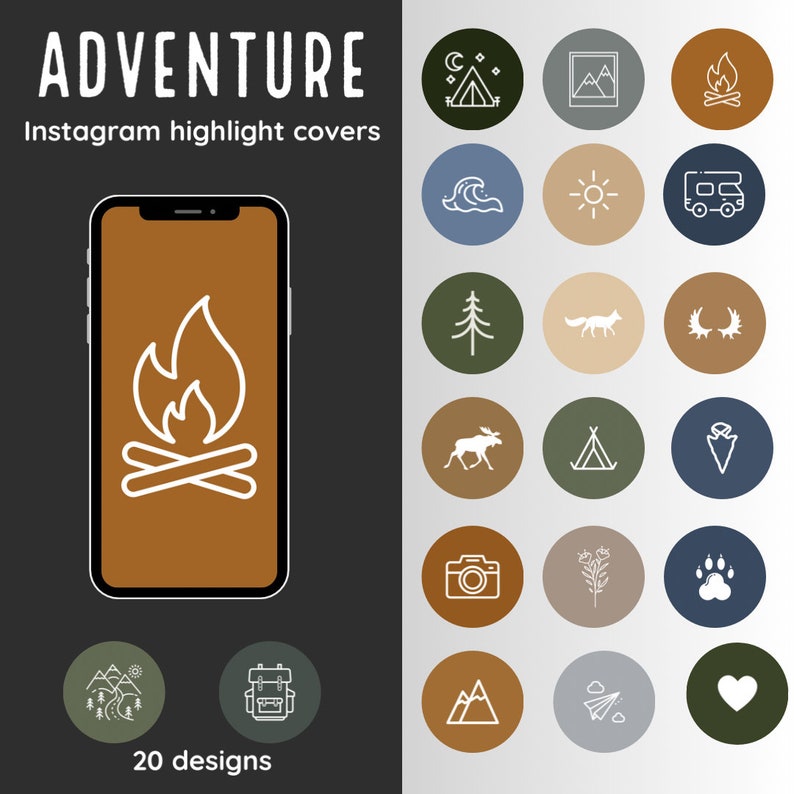 Adventure Highlight Covers - Etsy