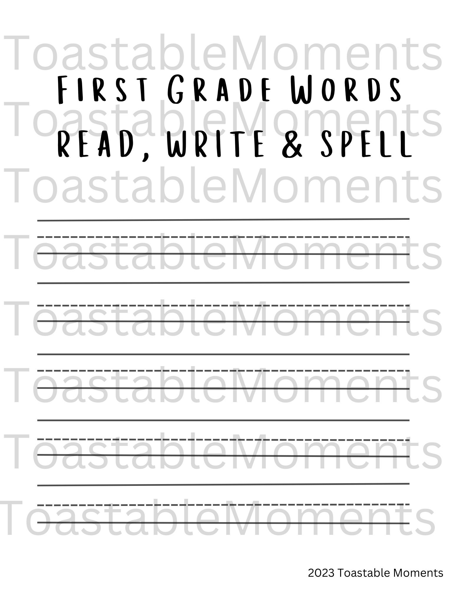 Digital Download - First Grade Sight Words Trace Packet - 143 SIGHT ...