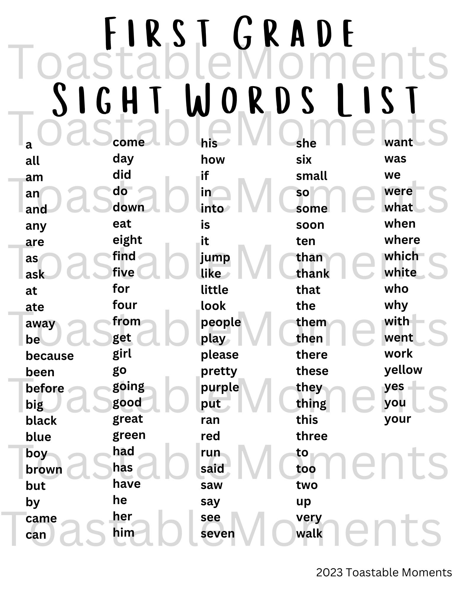 Digital Download - First Grade Sight Words Trace Packet - 143 SIGHT ...