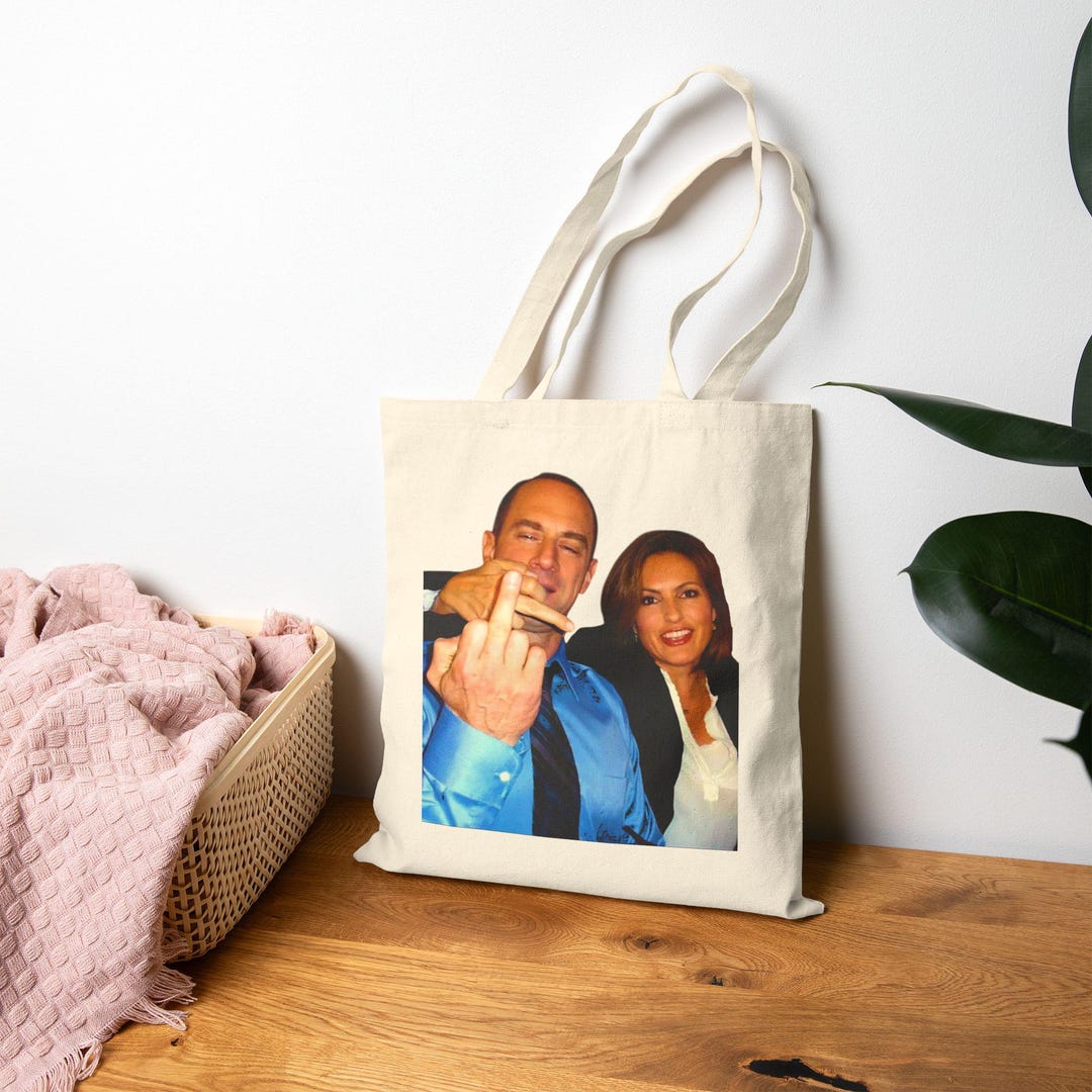 Svu Middle Finger Tote Bag, Law Order Benson Stabler Gift, Cotton ...