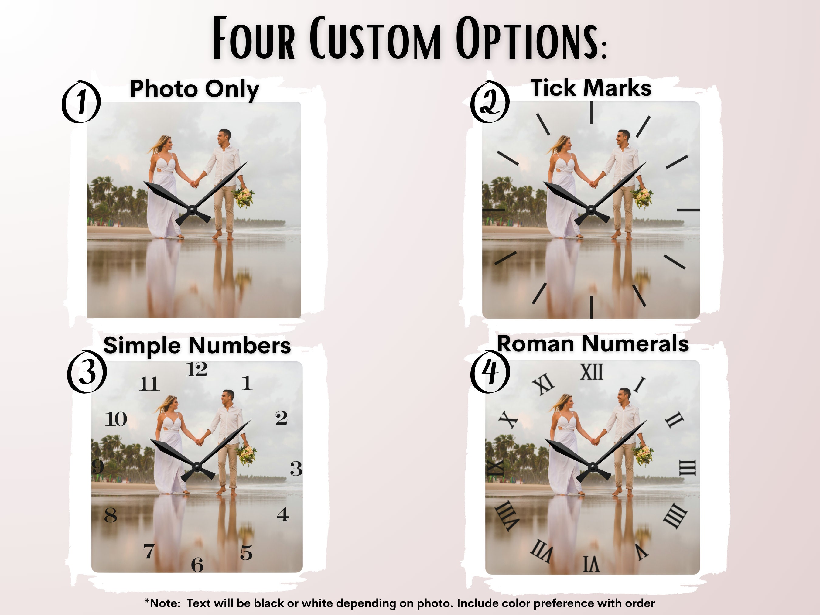 Personalized Wall Clock, Three Sizes, Round or Square Clocks, Add a ...