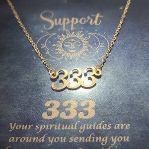 Number Necklace, Angel Number Necklace, 444 Necklace, 333 Necklace, 222 ...