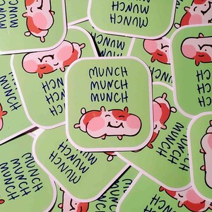 Hamster Munch Vinyl Sticker - Etsy
