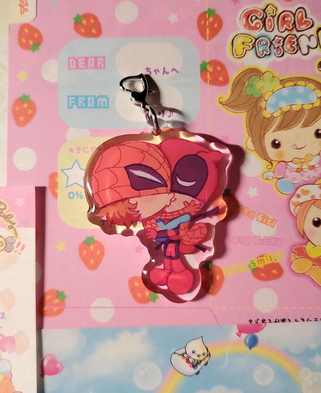 Spideypool Mini Charm - Etsy