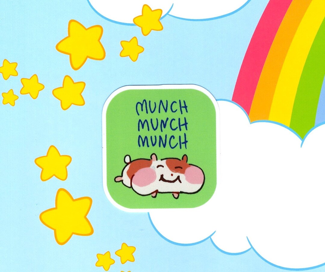 Hamster Munch Vinyl Sticker - Etsy