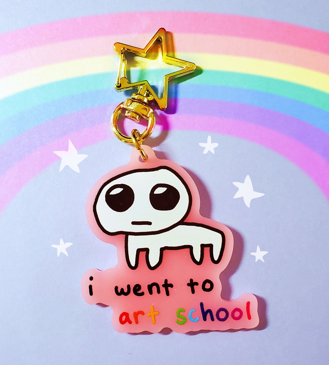 I Went to Art School Yippee / TBH Creature Solid Acrylic Keychain - Etsy