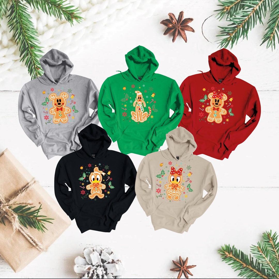 Mickey and Friends Christmas Hoodie, Mickey Gingerbread Sweatshirt ...