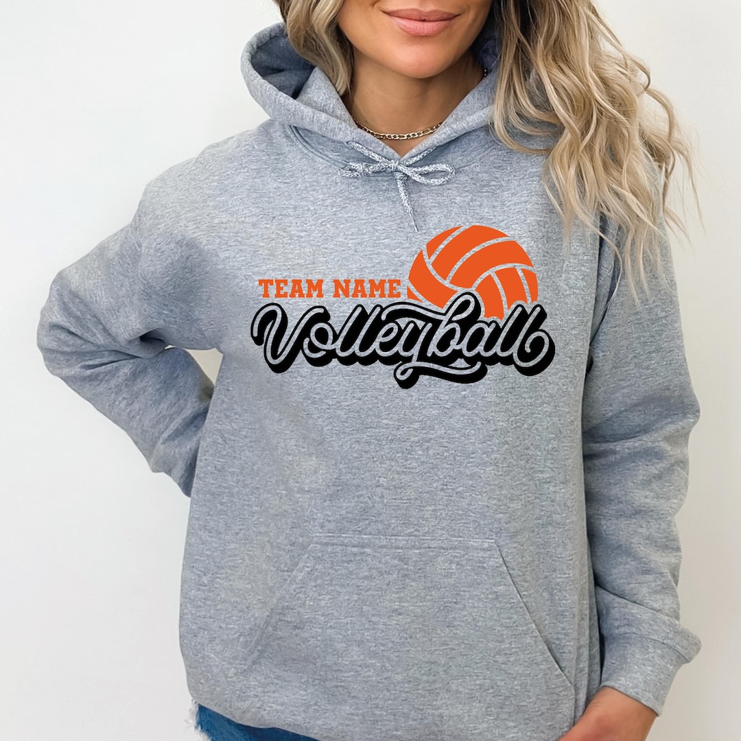 Custom Volleyball Hoodie, Personalized Volleyball Sweatshirt ...