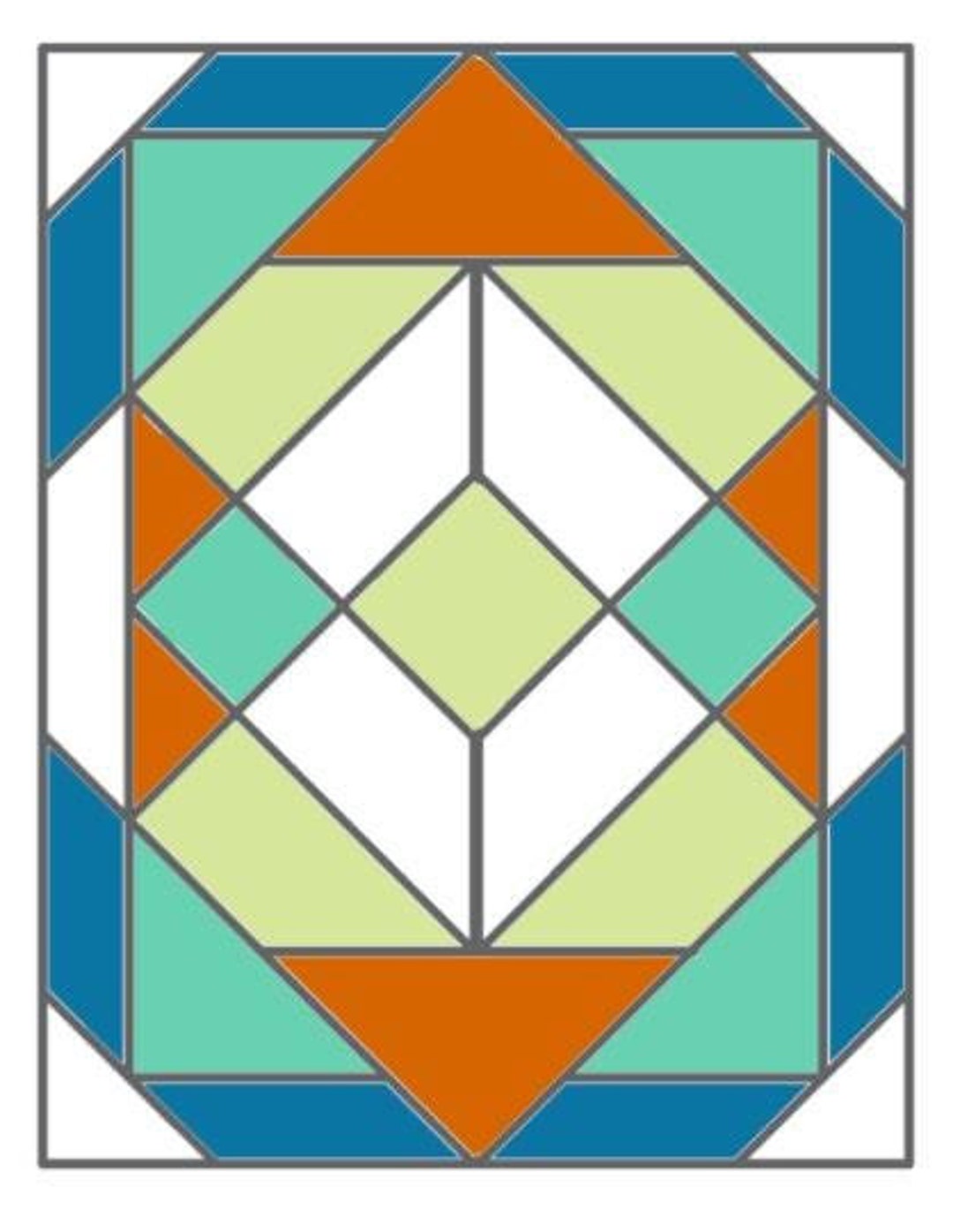 Stained Glass Pane Pattern - Download PDF SVG - Etsy