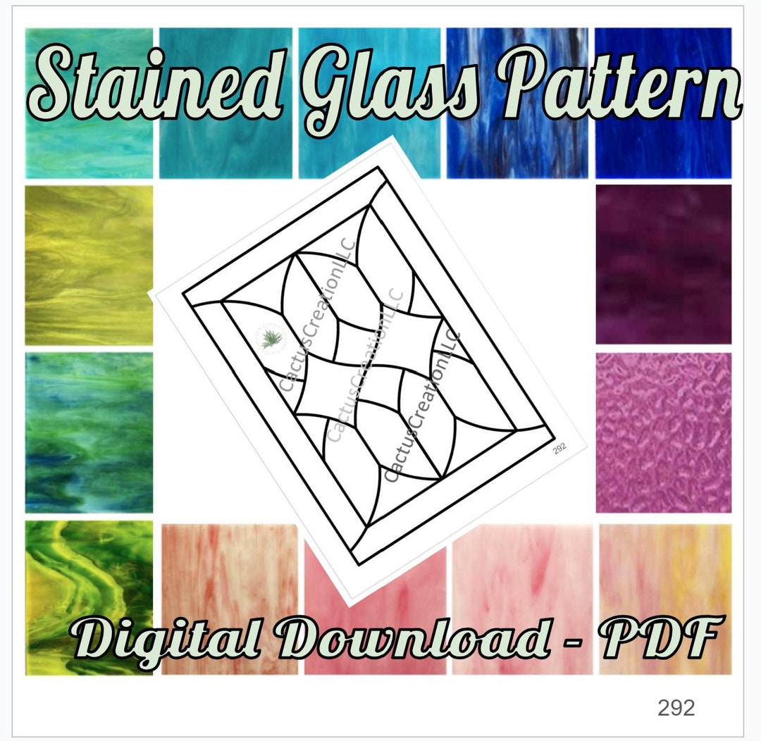 Stained Glass Pattern - SVG PDF Download 292 - Etsy