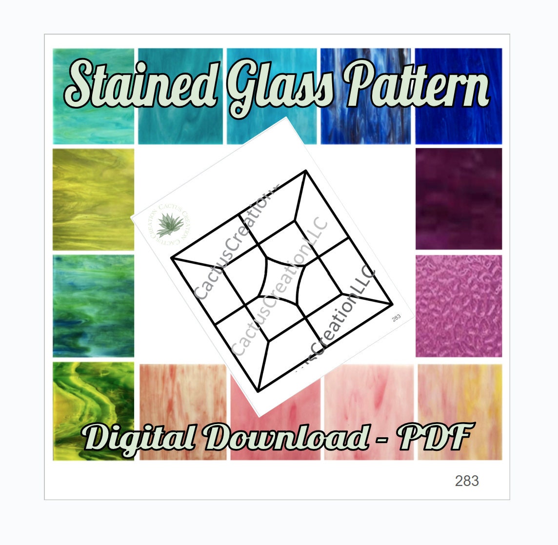 Stained Glass Pattern PDF Download - Etsy