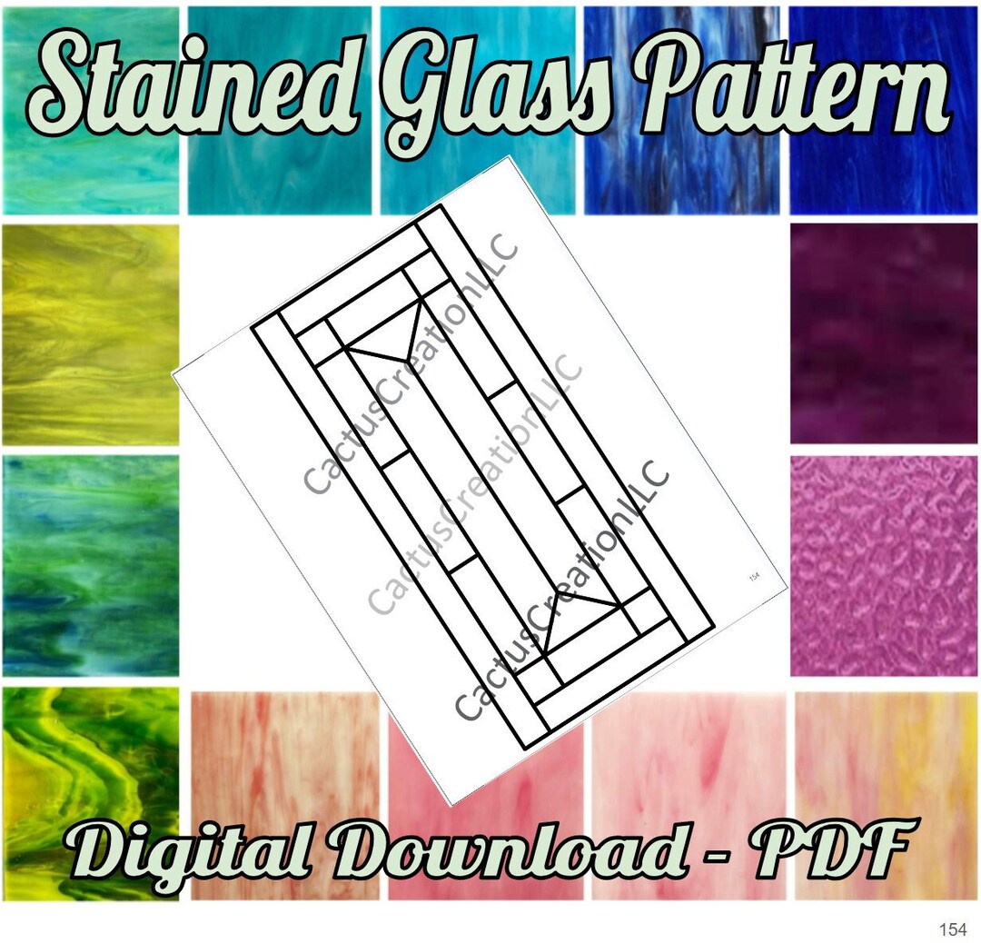Stained Glass Pattern - SVG PDF Download - Etsy