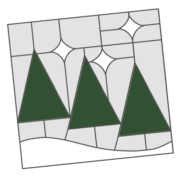 Stained Glass Pattern - SVG PDF Download Winter Trees 16V - Etsy
