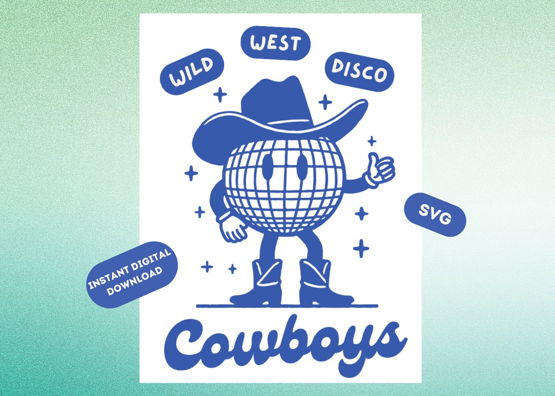 Wild West Disco Cowboys SVG - Etsy