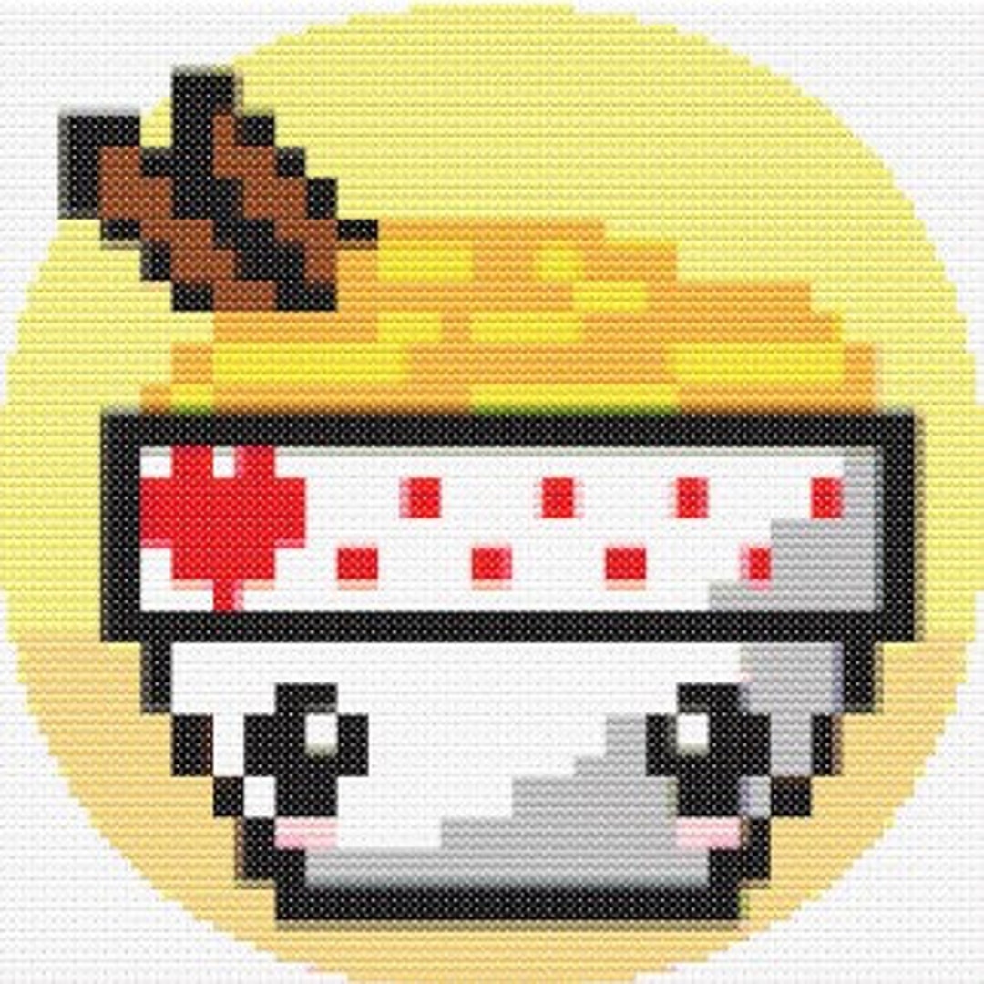 Pixel Ramen Cross Stitch Pattern PDF - Etsy