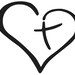 File Bundle: Heart With Cross Inside Svg, Png, Jpg, and Cross Stitch ...