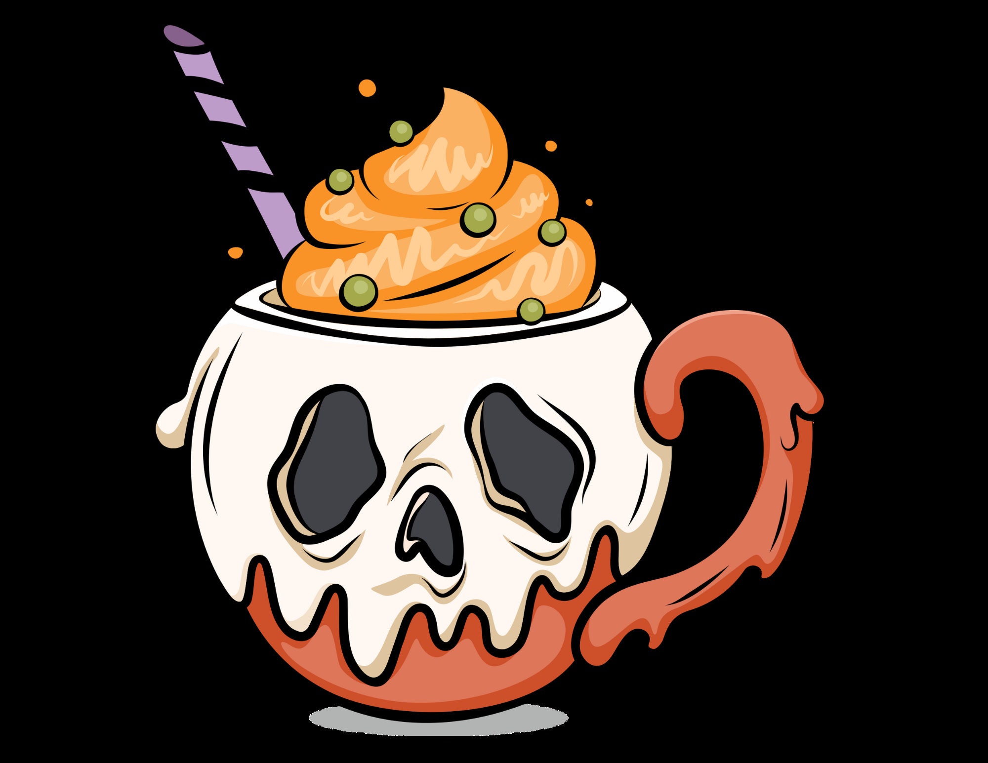 Creepy and Cute Ghost Cocoa Cross Stitch Pattern PDF Instant - Etsy