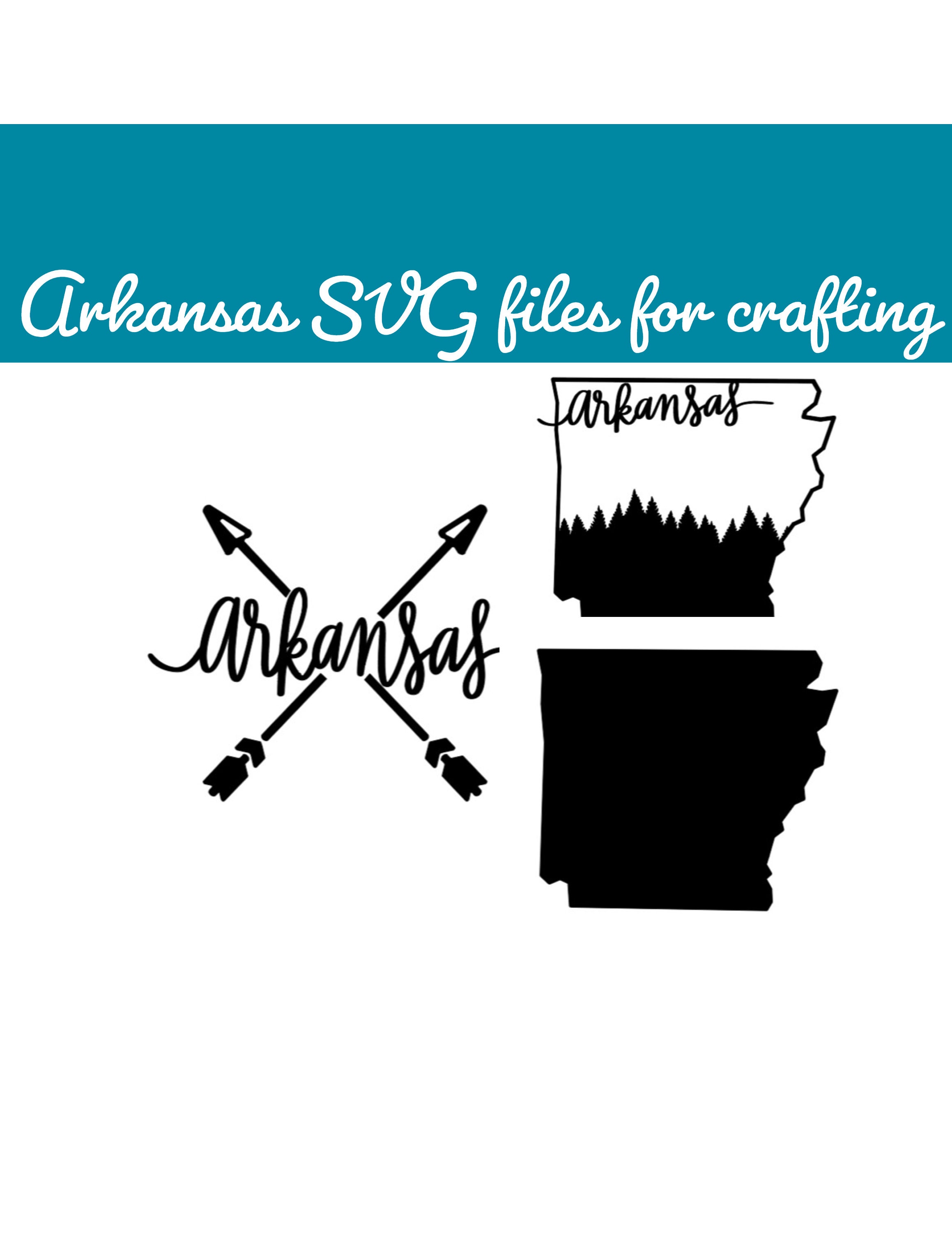 Arkansas Designs SVG File, Instant Digital Download 3 Different Designs ...