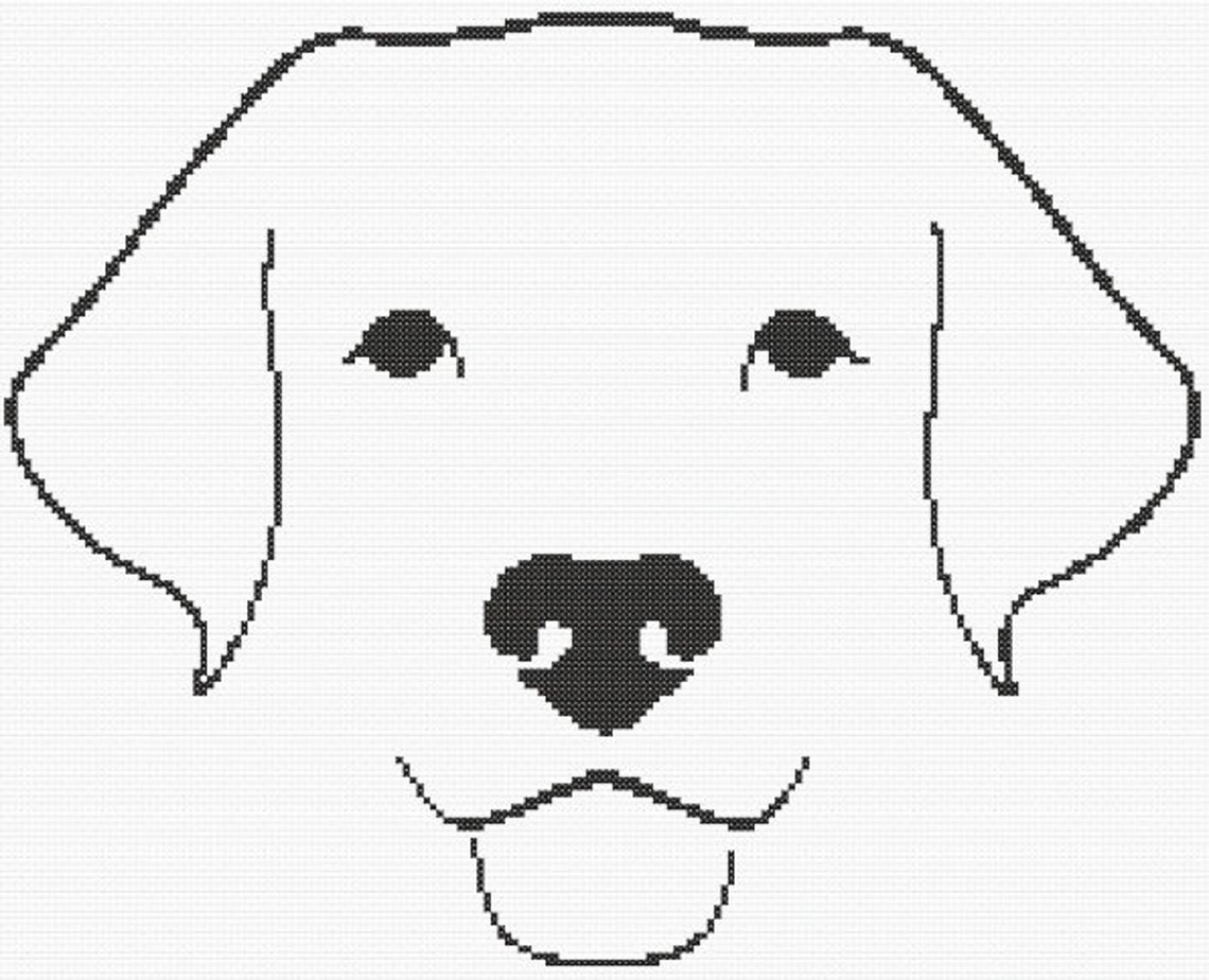File Bundle: Labrador Face Png Svg Jpg and Cross Stitch - Etsy
