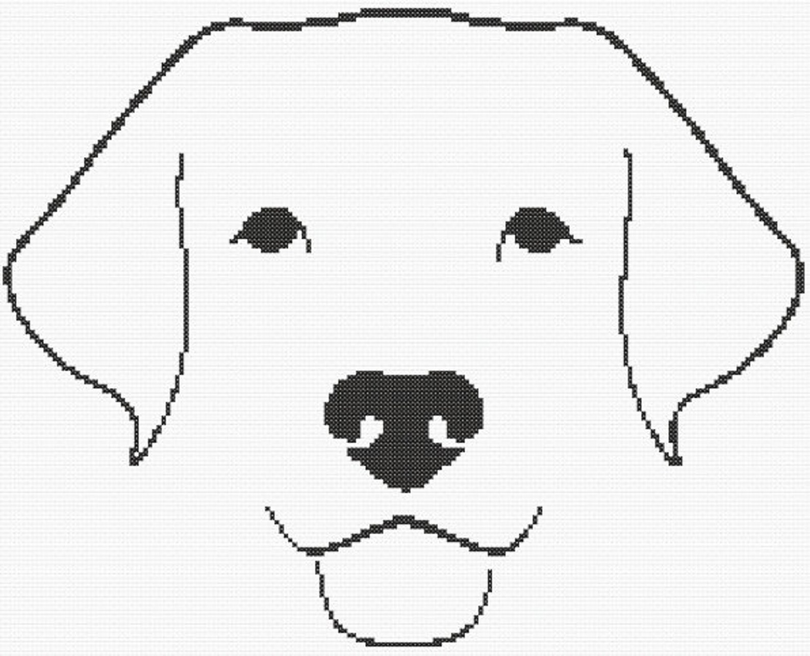File Bundle: Labrador Face Png, Svg, Jpg, and Cross Stitch Pattern Pdf ...