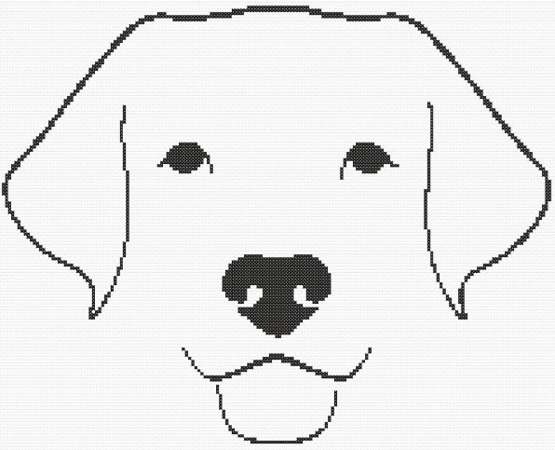 File Bundle: Labrador Face Png Svg Jpg and Cross Stitch - Etsy