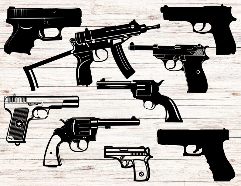Gun SVG Bundle With 40 Different Designs of Different Rifles - Etsy