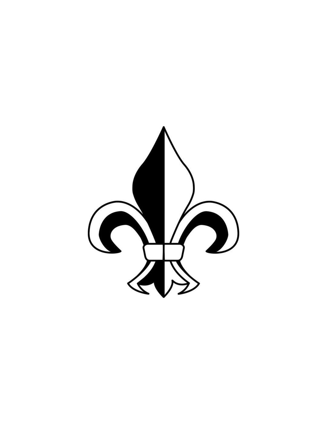 Black and White Fleur De Lis PNG, JPG, and 2 Cross Stitch Pattern PDF ...