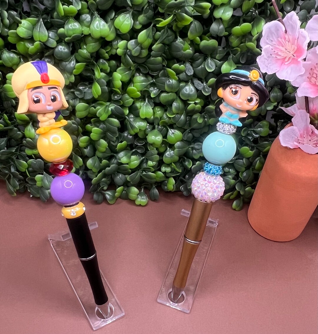 Aladdin or Jasmin Disney Doorable Bead Pen - Etsy