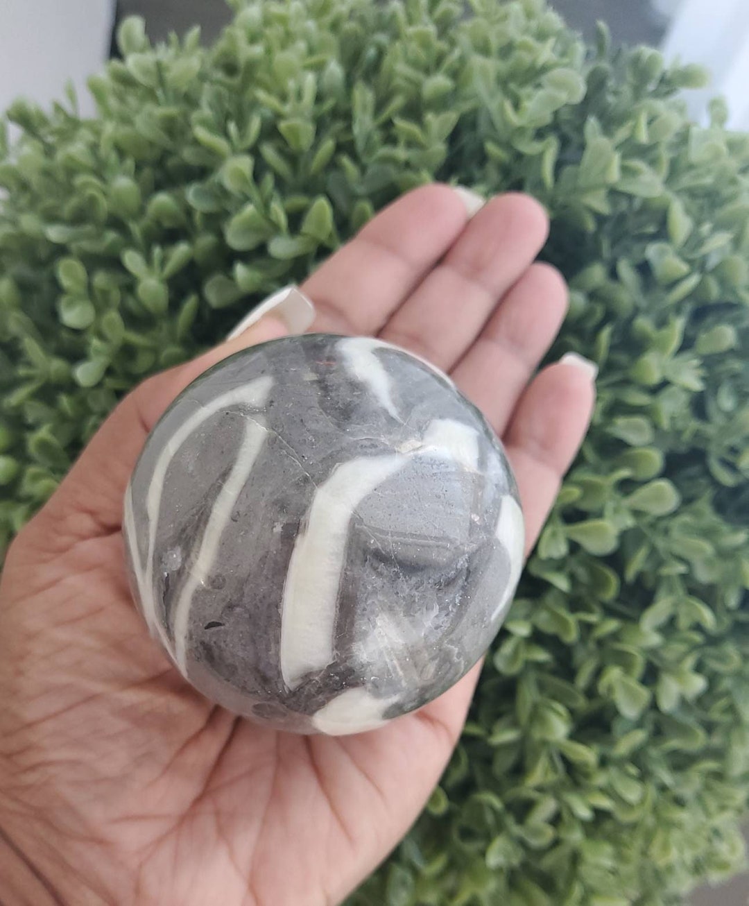 SHELL JASPER SPHERE / Shell Stone Sphere / Strength / Grounding ...
