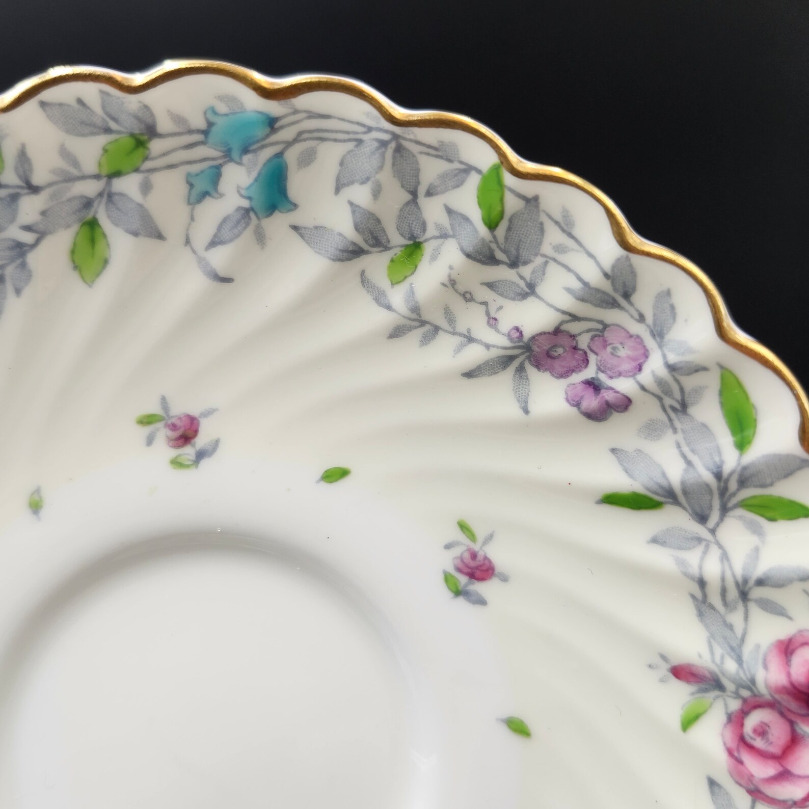 Minton Printemps Flat Tea Cup & Saucer Set England #5370 C.1939-1969 ...