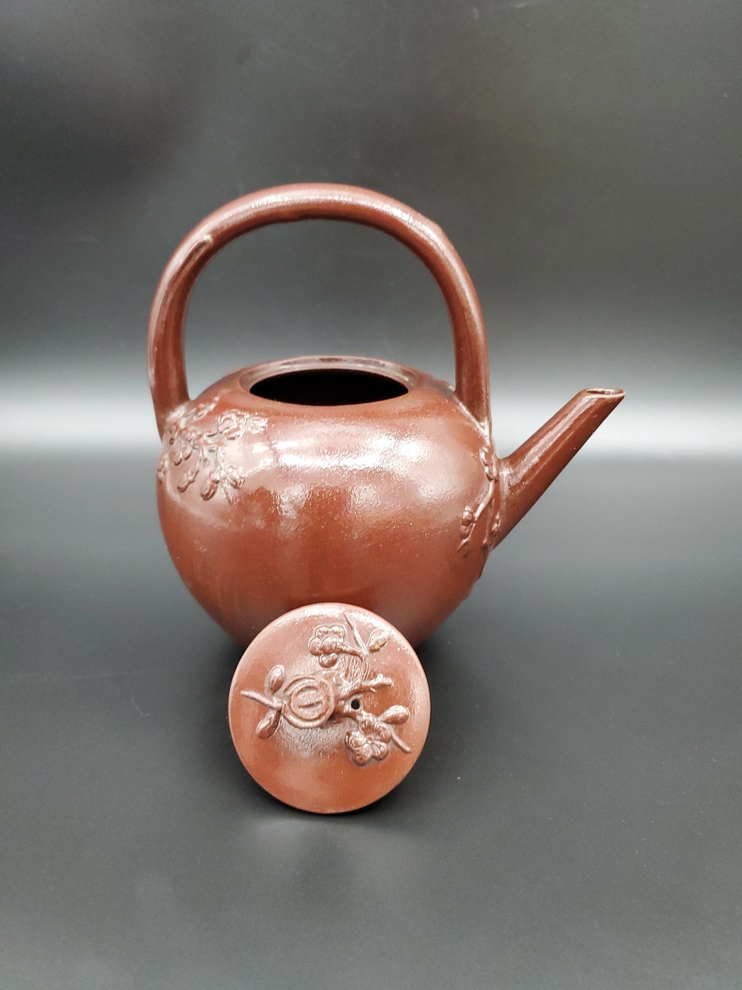 Antique Victorian Minton Brown Cherry Blossom Teapot All Date & Pattern ...