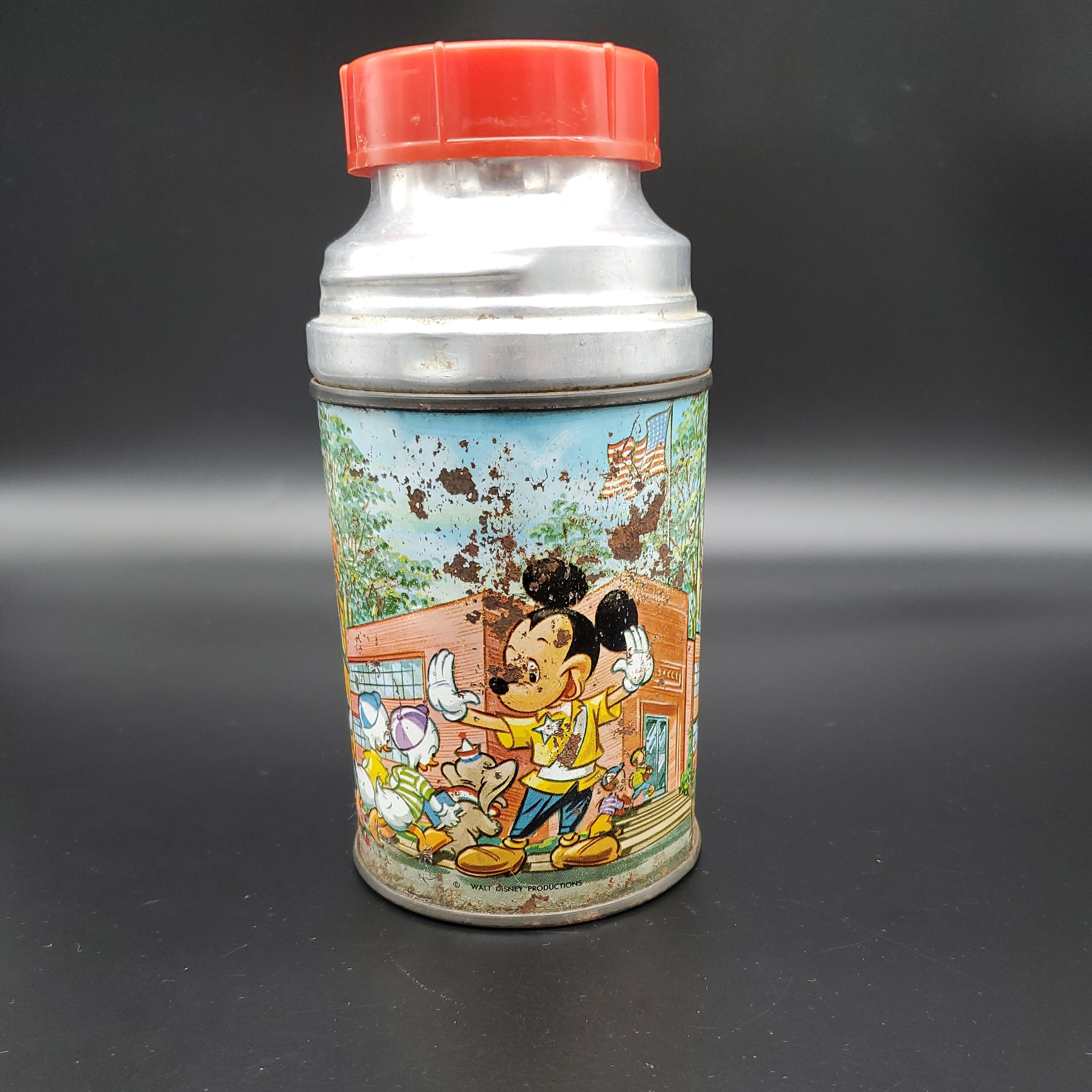 Rare Aladdin Industries Mickey Mouse Metal Half Pint Disney Mickey ...