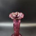 Vintage Angelo Rossi Cranberry Glass Vase Ruffled Edge Handblown Canada ...