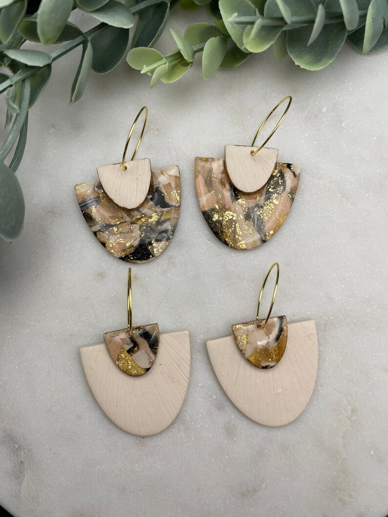Layered Earrings - Etsy