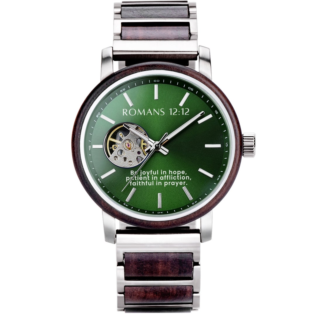 Custom Christian Gifts, Religious Watch for Men, Wooden Watch, Bible ...