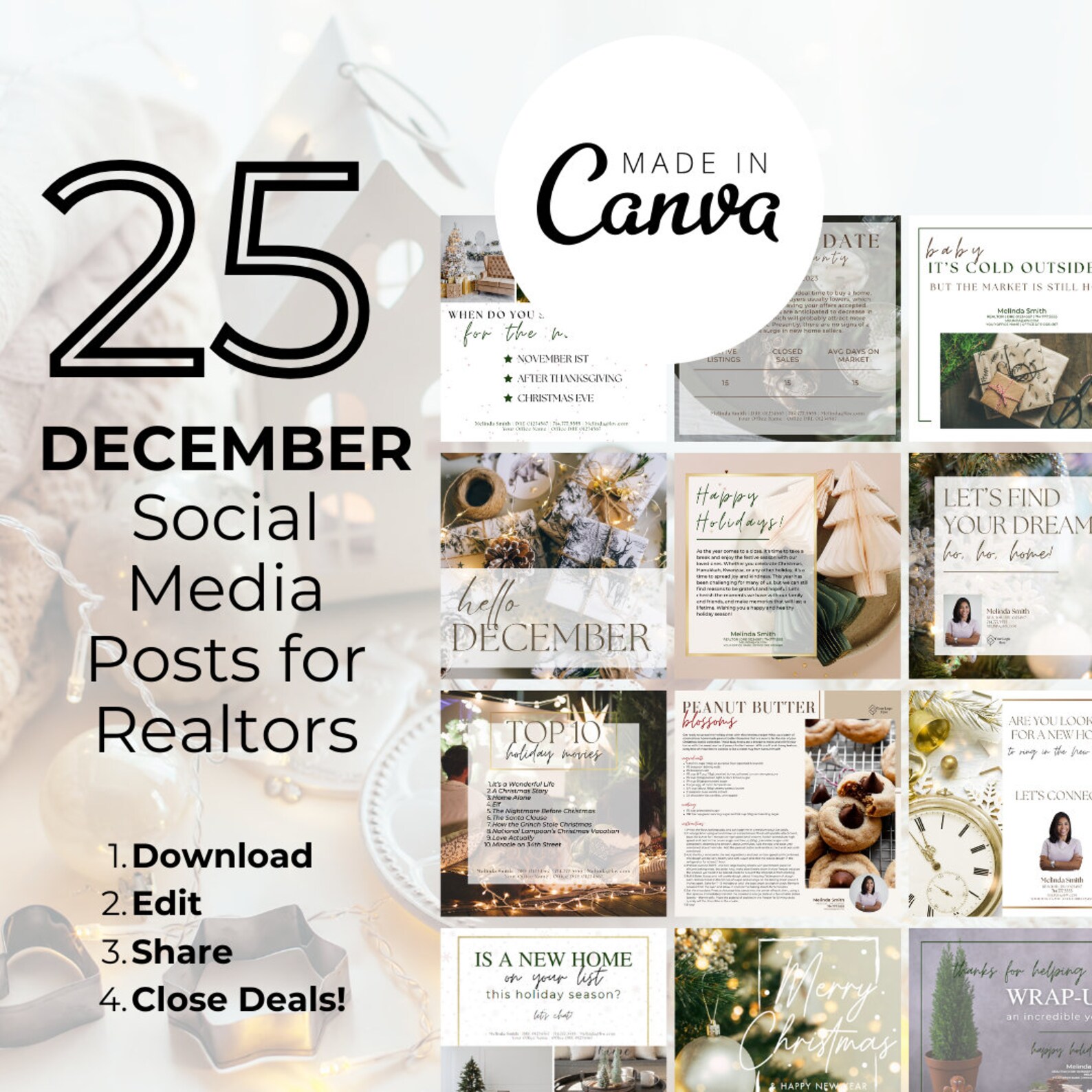 25 December Realtor Social Media Posts | Real Estate Farming | Real ...