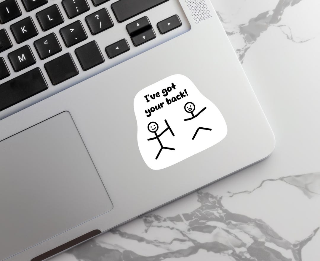 I've Got Your Back Stick Figure STICKER, for Water Bottles, Laptops ...