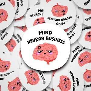 Mind Neuron Business Brain STICKER, for Water Bottles, Laptops ...