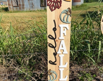 Fall Leaning Porch Sign - Etsy