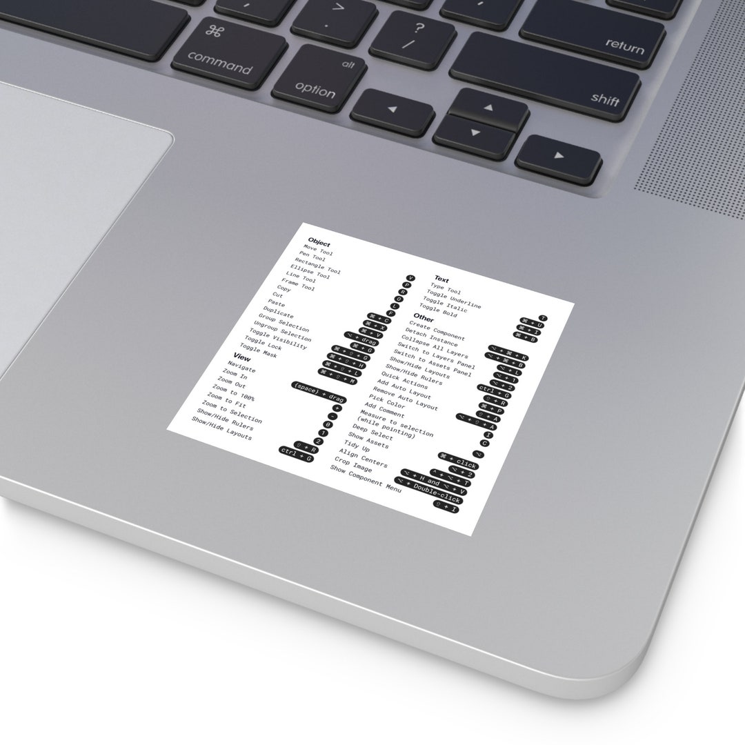 Figma Mac Shortcuts Laptop Sticker Boost Your Design Productivity for ...