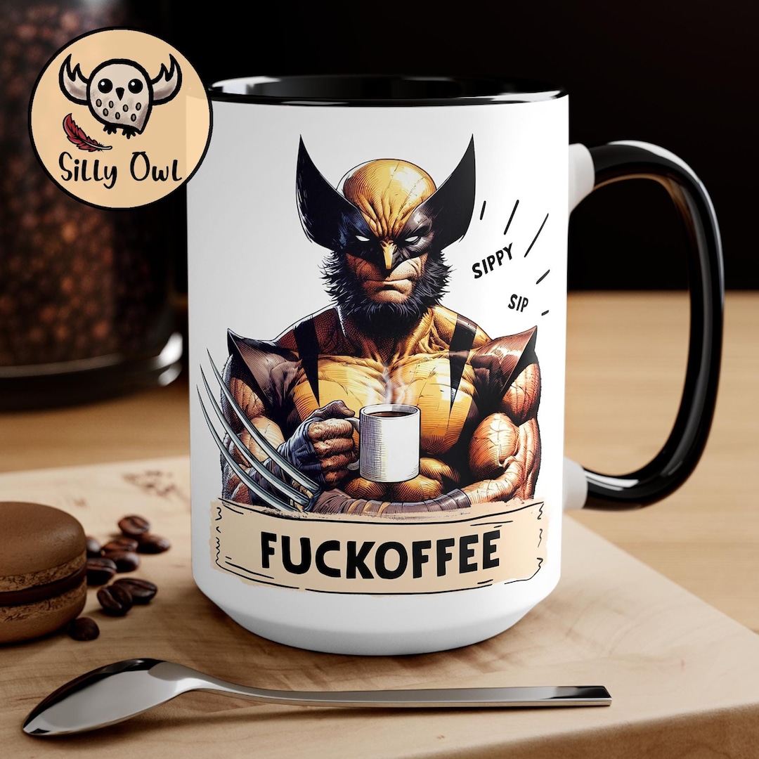 Wolverine Coffee Mug: Funny Novelty Gift - Fuckoffee Ceramic Mug - Etsy