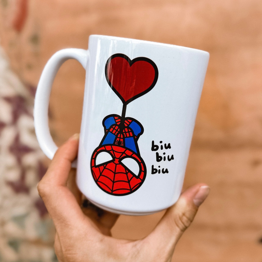 Spider Man Coffee Mug, Superhero, Chibi Spiderman, Avengers Assemble ...