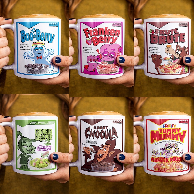 Monster Cereal Mugs - COLLECT ALL 6 - Count-chocula, Boo-berry ...