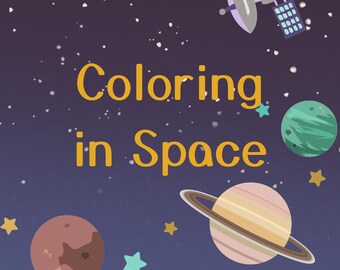 Space Coloring Book - Etsy