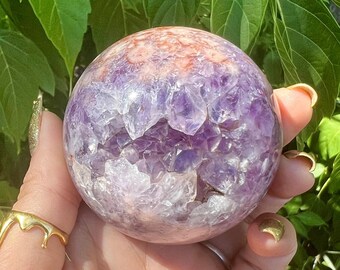 Pink Flower Agate Sphere - Etsy