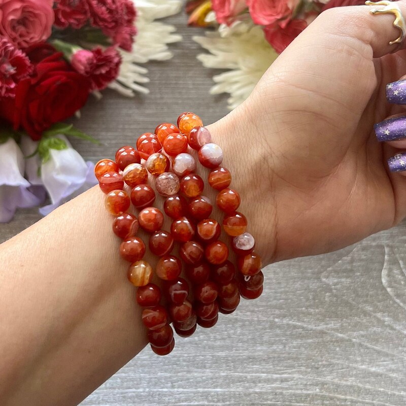Carnelian Bracelet - Etsy